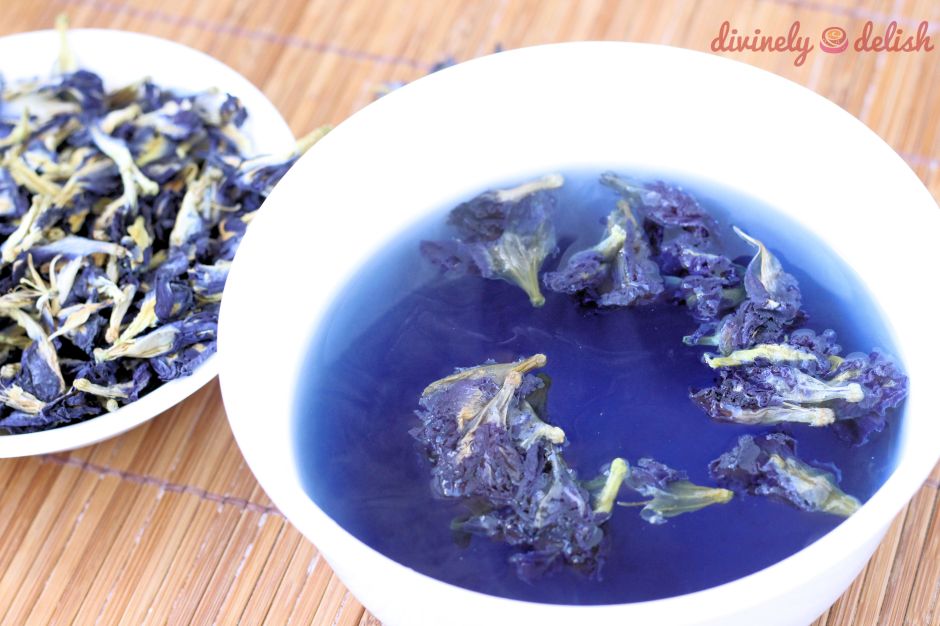 Butterfly Pea Flower Iced Tea | Divinely Delish